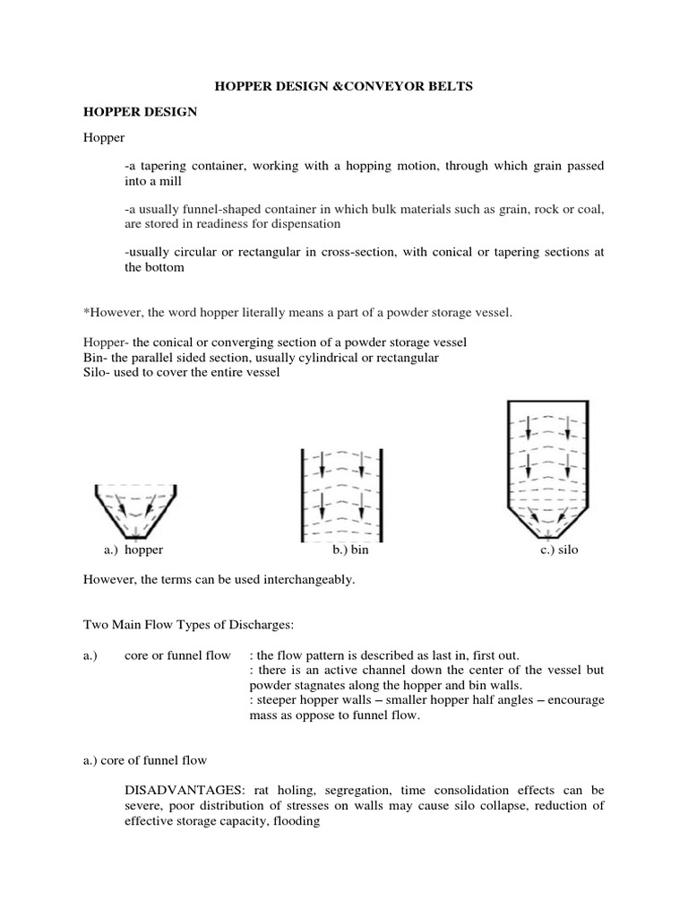 Hopper Word | PDF | Belt (Mechanical) | Powder (Substance)