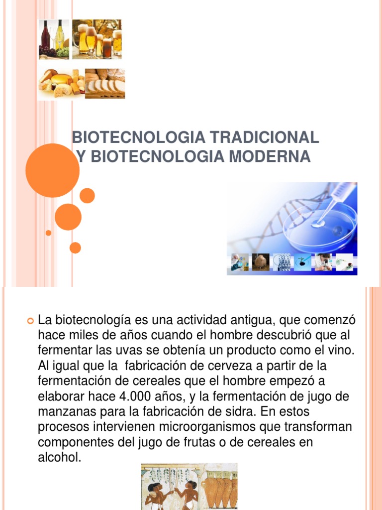 Biotecnologia Tradicional y Moderna | Biotecnología | Ingeniería genética
