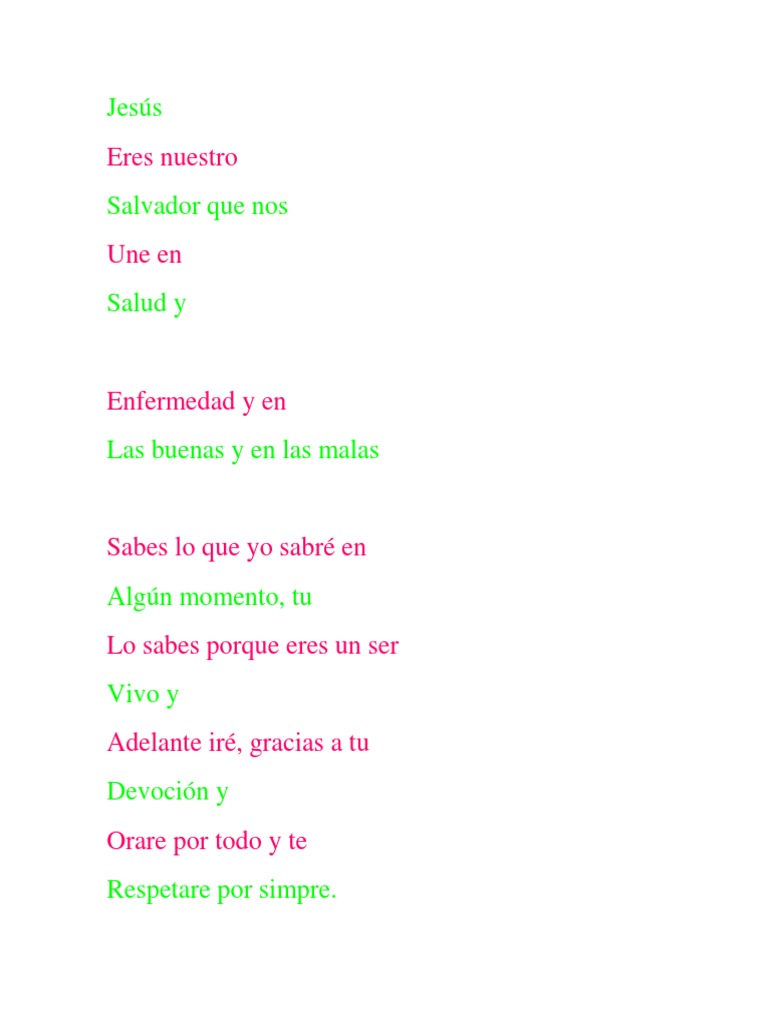 Acróstico de Jesús para Niños | PDF | Religión y creencia | Salud y ...
