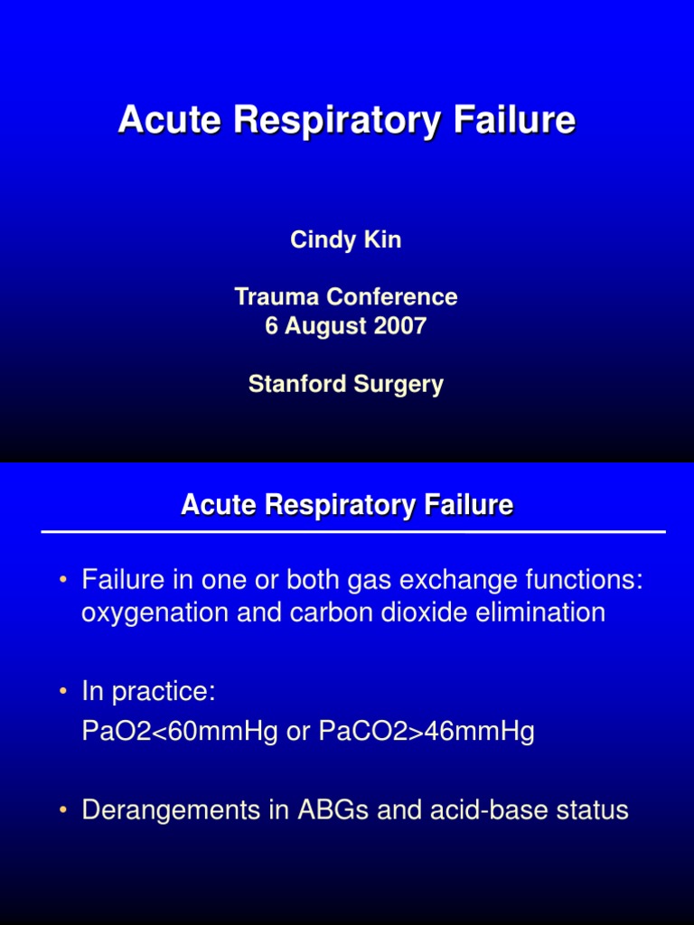 Acute Respiratory Failure