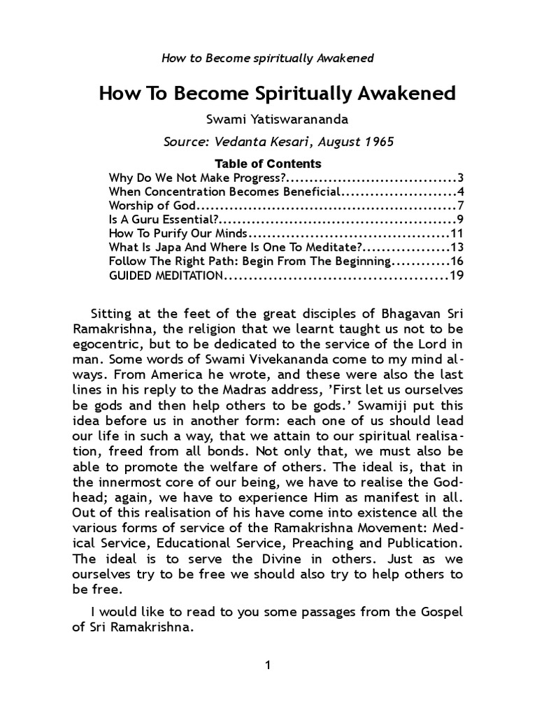 Steps to Spiritual Awakening Guide | PDF | Hindu Philosophy | Personal ...