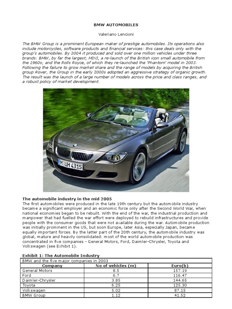 BMW Automobiles | PDF | Bmw | Car