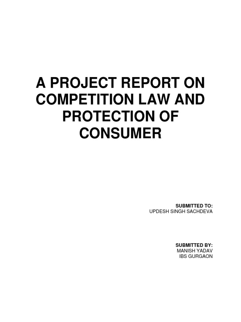 Competition Law and Protection of Consumer | PDF | Competition Law ...