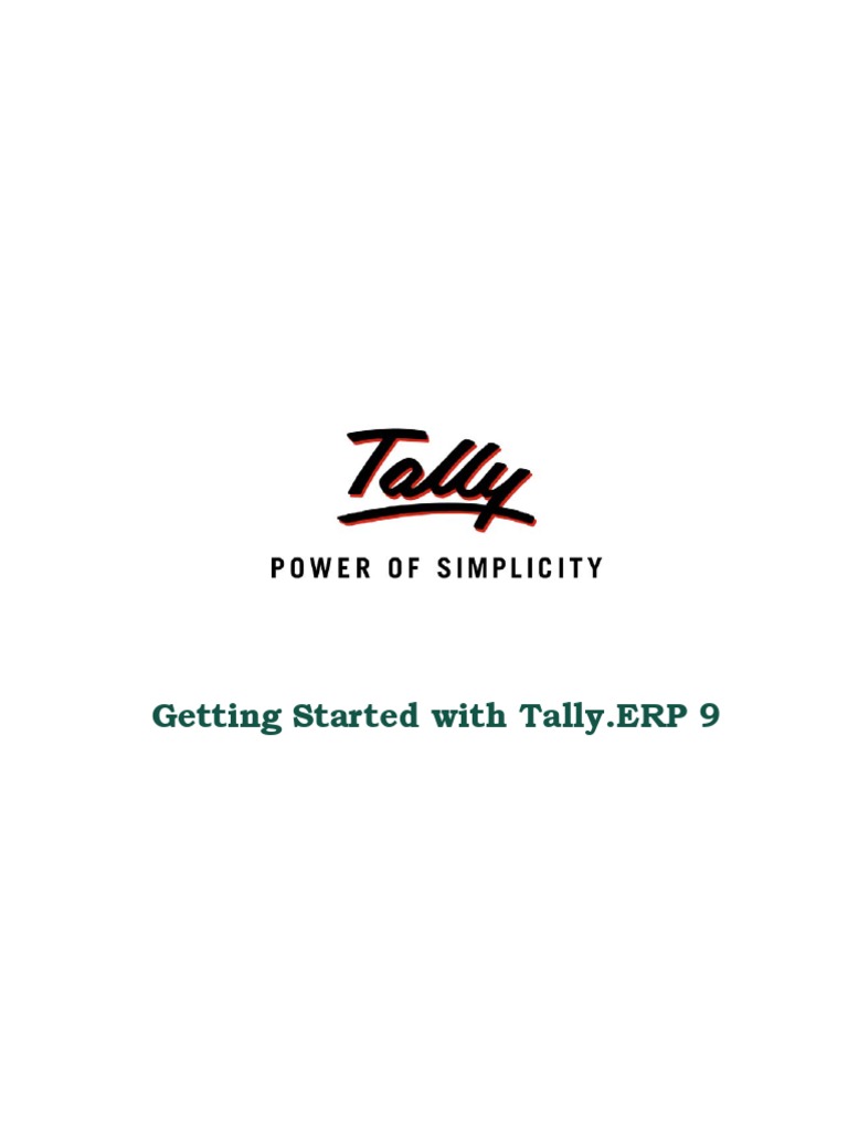 Getting Started With Tally ERP 9 | PDF | Installation (Computer ...