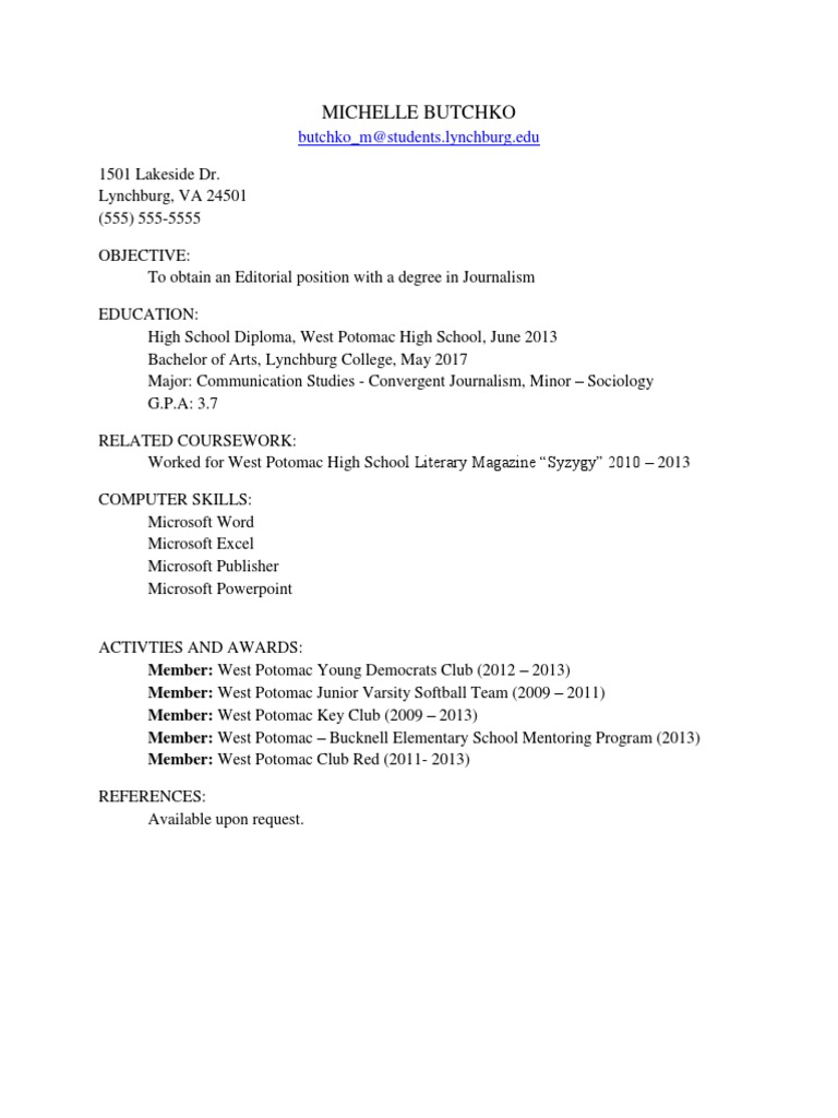 Michelle Butchko: Butchko - M@students - Lynchburg.edu | PDF