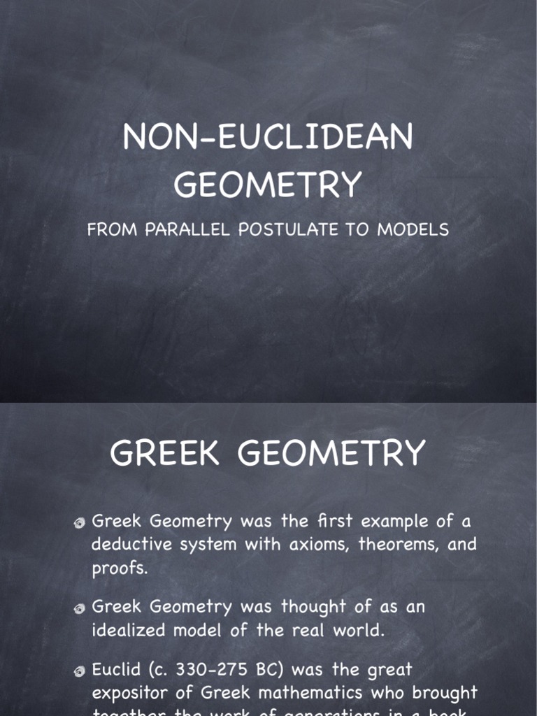 Non-Euclidean Geometry: From Parallel Postulate To Models | PDF | Non Euclidean Geometry ...