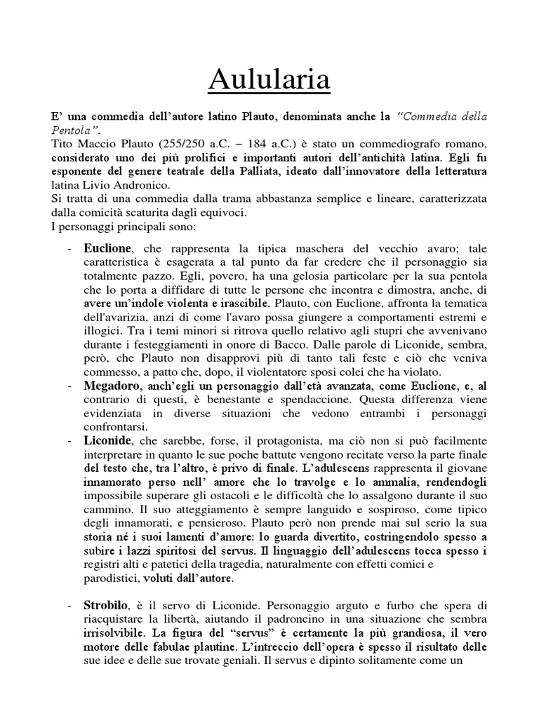 Aulularia | PDF