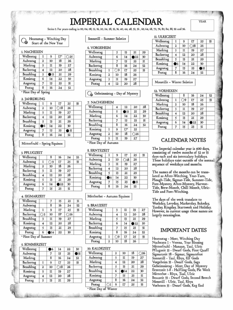 Calendar Series 1 | PDF