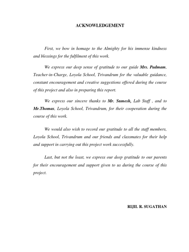 Acknowledging Guidance and Support: A Note of Gratitude for Assistance ...