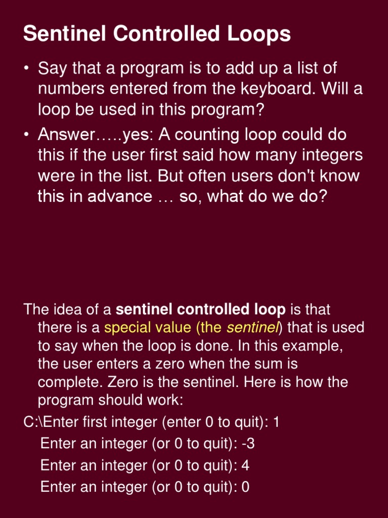 Sentinel Loops | PDF | Image Scanner | String (Computer Science)
