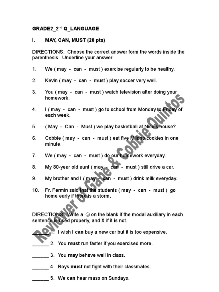 Grade2 2nd Q Language | PDF | Syntax | Grammar