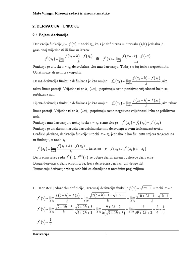Derivacije | PDF