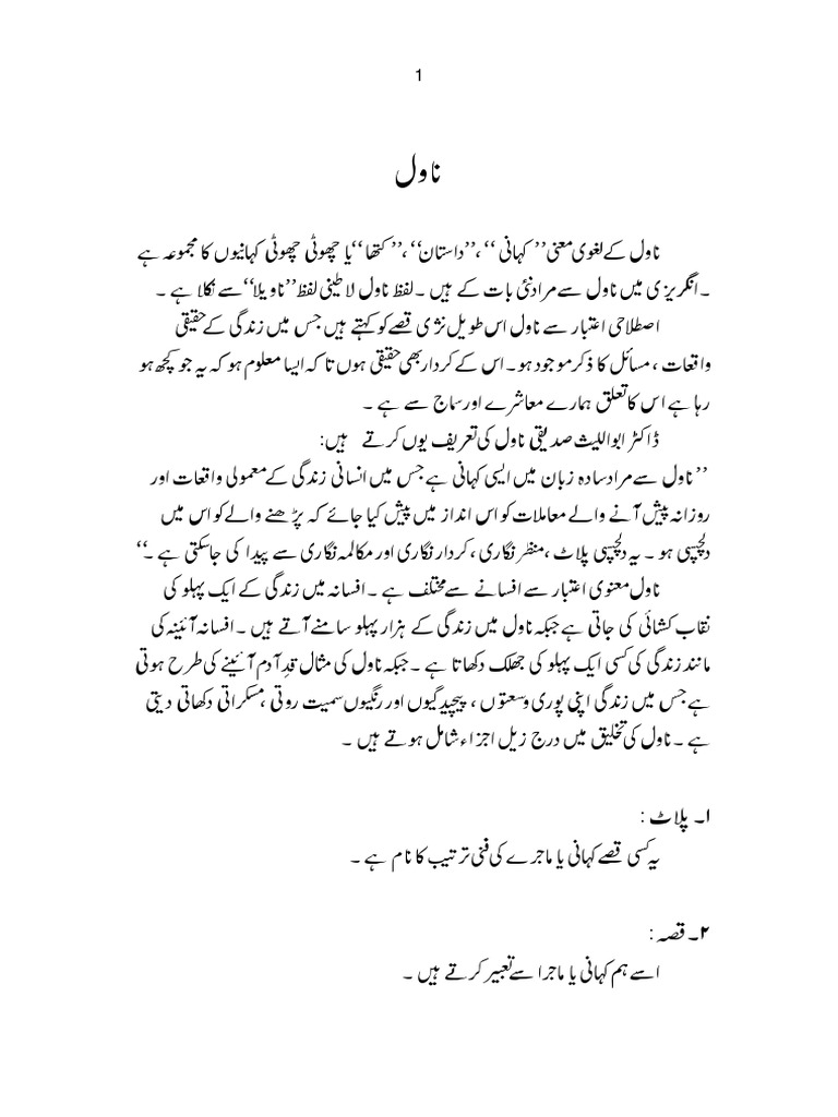 Urdu Adab Ka Pakistani Daur-Novel | PDF