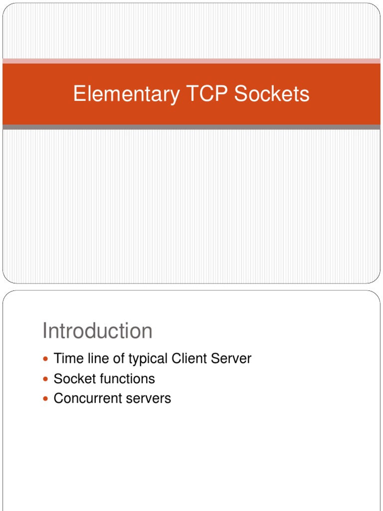 Elementary TCP Sockets | PDF | Port (Computer Networking ...