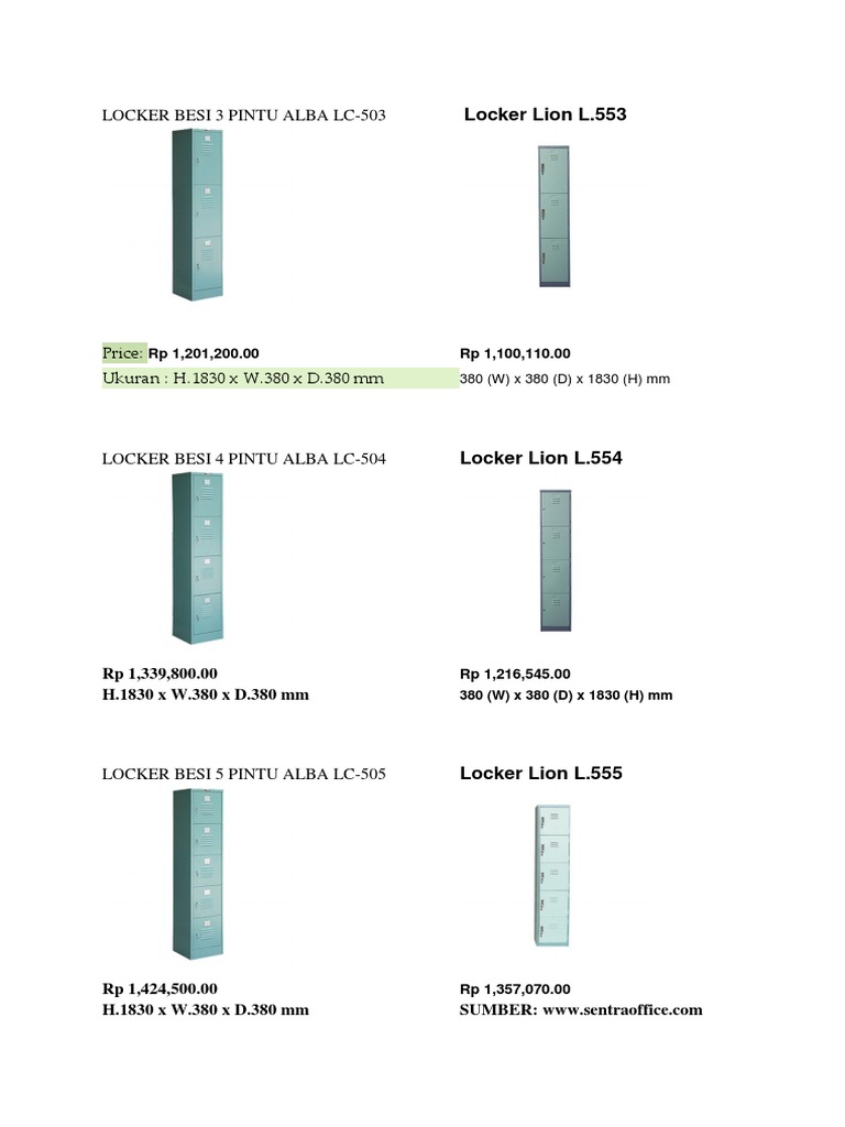 Locker Besi 3 Pintu Alba Lc-503 | PDF