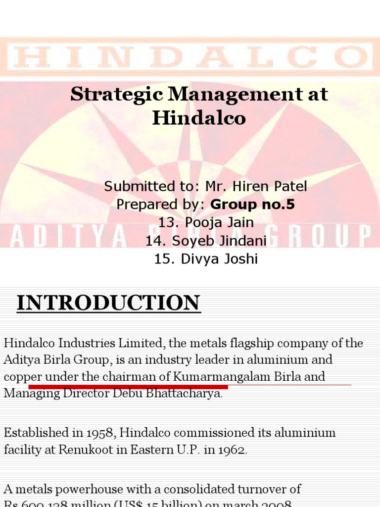 Strategic Management at Hindalco | PDF | Mergers And Acquisitions ...