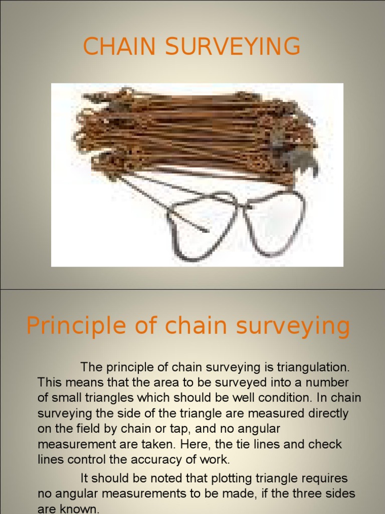 Chain Surveying Principles and Equipment | PDF | Surveying | Civil ...