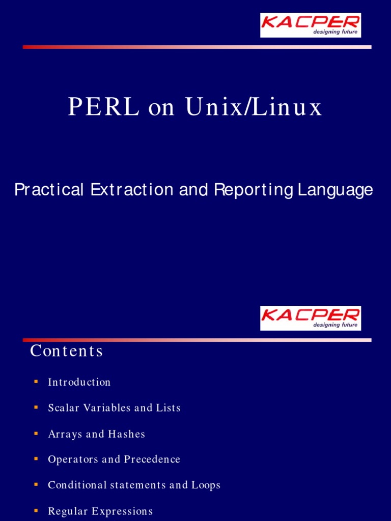 PERL On Unix/Linux: Practical Extraction and Reporting Language | PDF