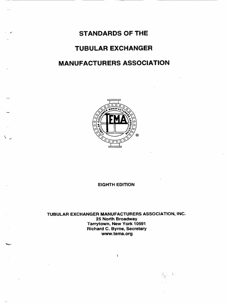TEMA Standards Ed 8 1999 PDF | PDF