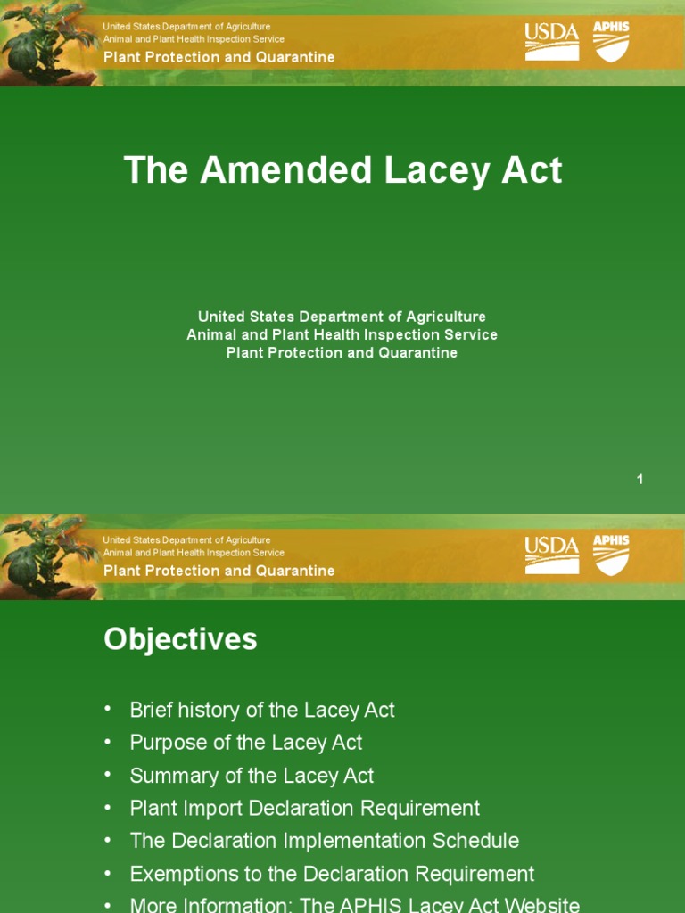 Lacey Act Presentation August 2009 | PDF | Government | Government Of ...