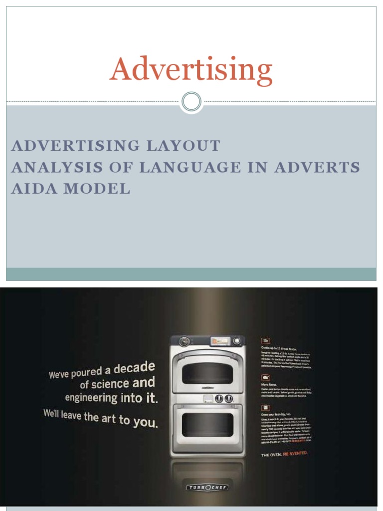 Advertising: Advertising Layout Analysis of Language in Adverts Aida ...