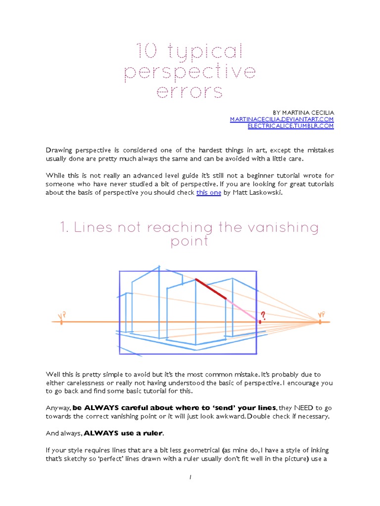 10 typical perspective errors | Perspective (Graphical) | Horizon