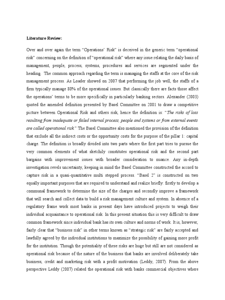 Ops Risk | PDF | Operational Risk | Capital Requirement