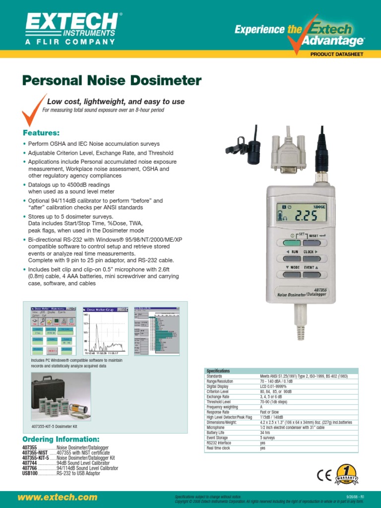Personal Noise Dosimeter: Low Cost, Lightweight, and Easy To Use | PDF