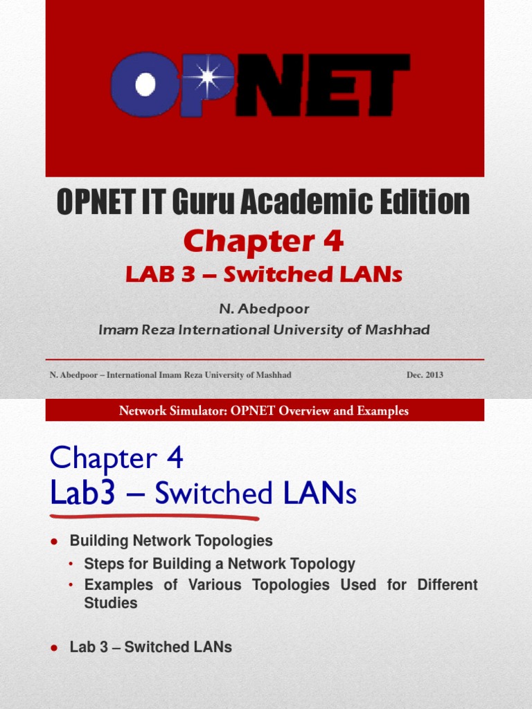 OPNET-Chapter 4 - Switched LANs Networks | PDF | Network Switch ...