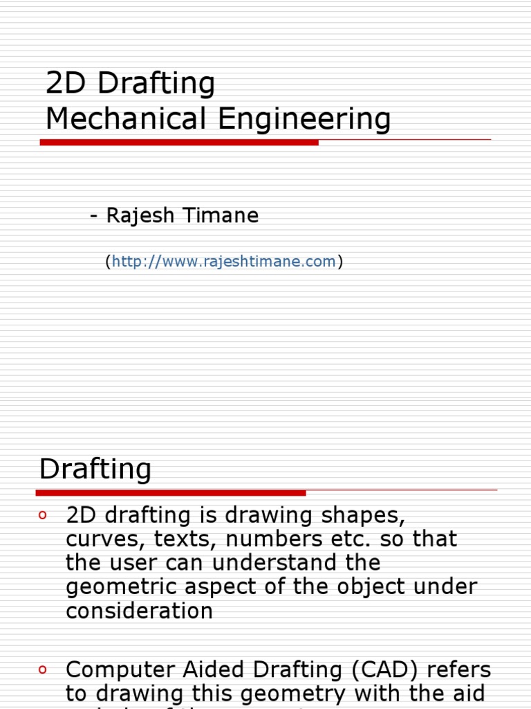 2D Drafting for Engineers | PDF | Computers | Technology & Engineering