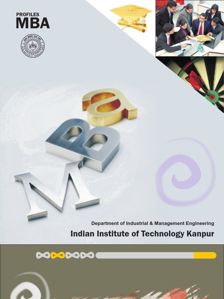 IITK Placement Brochure MBA Profile Final | PDF | Master Of Business ...