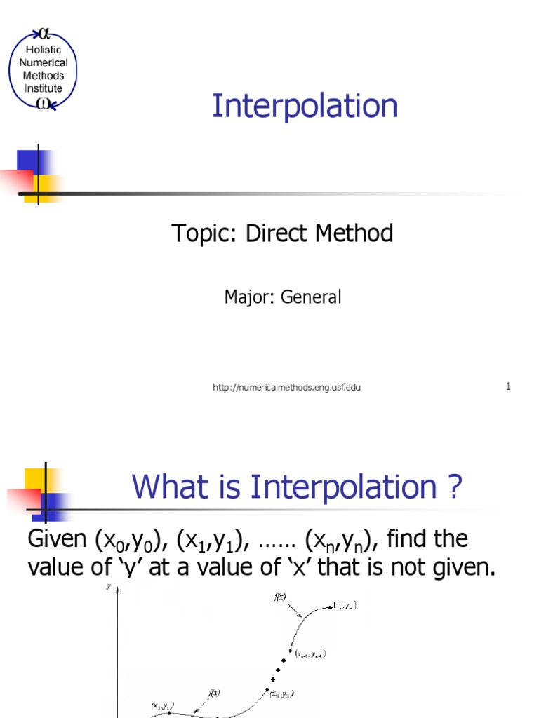 Interpolationv direct method | Interpolation | Quadratic Equation
