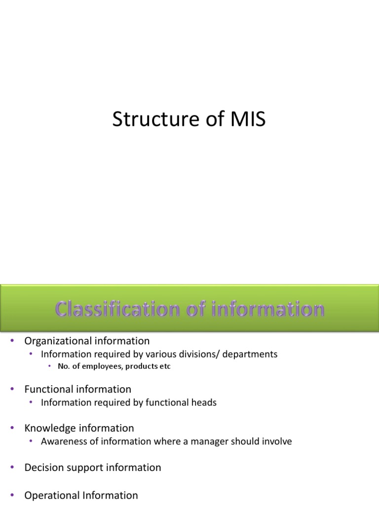 Structure of MIS | PDF | Management Information System | Information