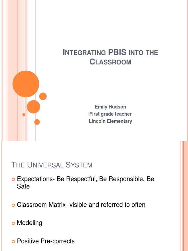 PBIS Classroom Integration Strategies | PDF