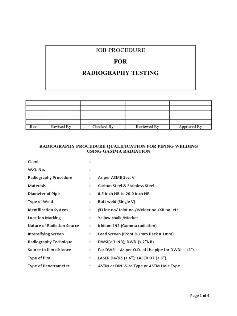 Radiography Testing | PDF | Pipe (Fluid Conveyance) | Radiography