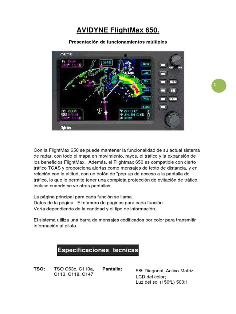AVIDYNE FlightMax 650 | PDF | Informática | Software