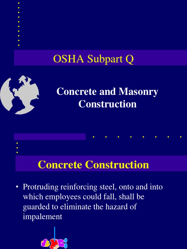 OSHA Subpart Q: Concrete and Masonry Construction | PDF | Manmade ...