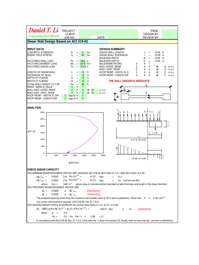 Shear Wall | PDF | Shear Stress | Bending