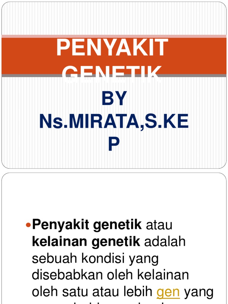 Contoh Kelainan Genetik Manusia | PDF