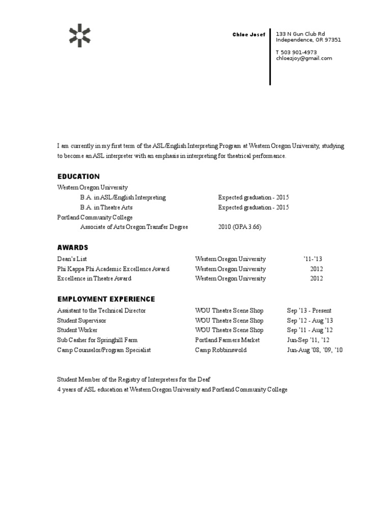 New Asl Resume | PDF