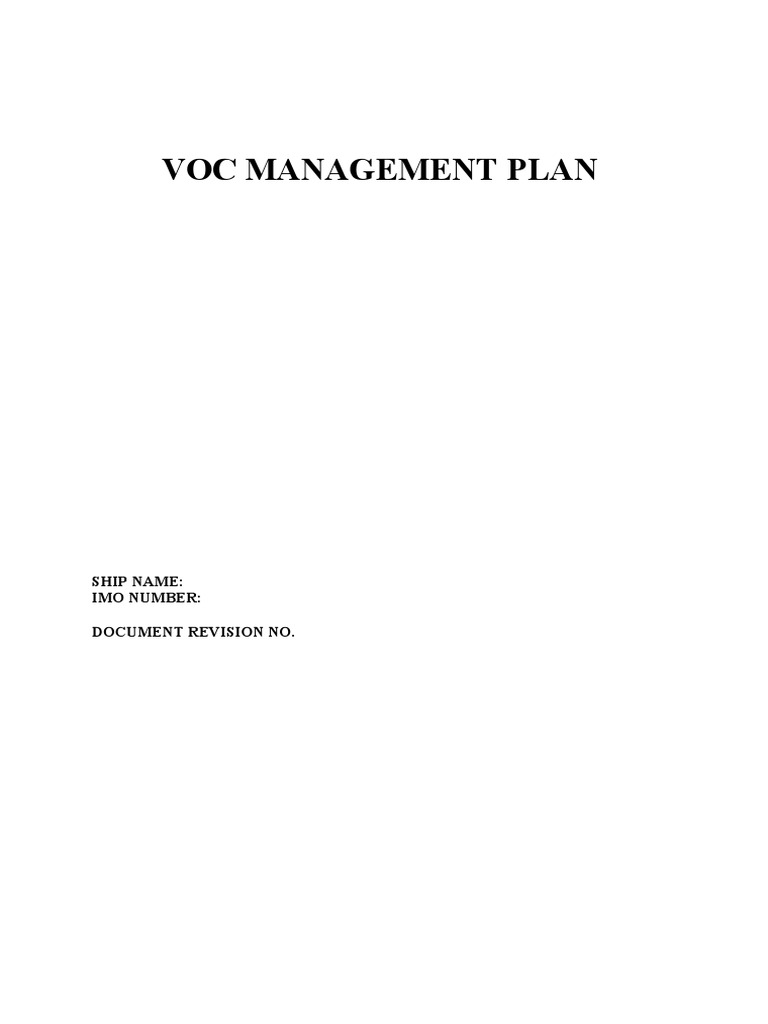 Simplified VOC Management Plan, Rev | PDF | Phases Of Matter | Mechanical Engineering