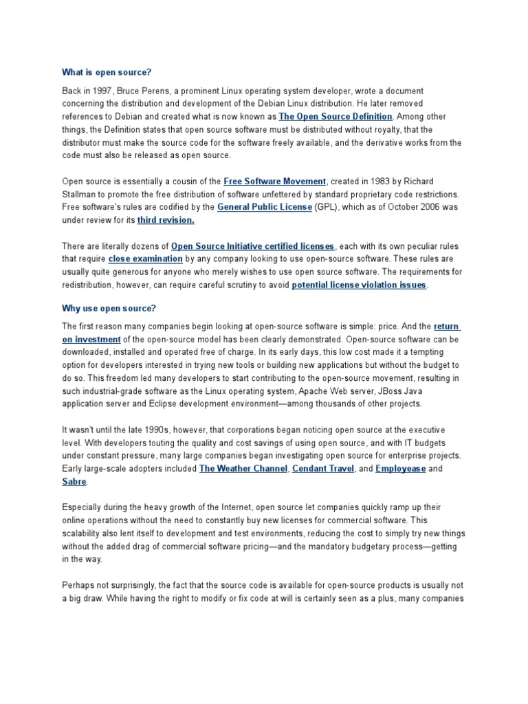 Introduction To Open Source | PDF | Free Software | Linux