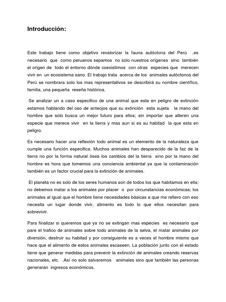 Fauna Autóctona del Perú: El Cuy | PDF | Naturaleza