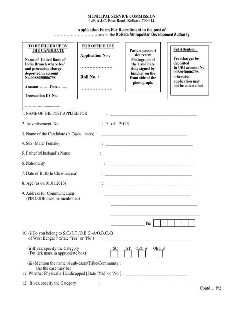 MSC Application Form Kmdasdfgh | PDF | Fee | Deposit Account