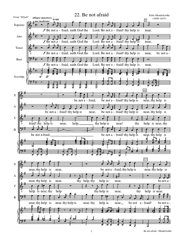 Be Not Afraid | PDF | Thou | Elements Of Music