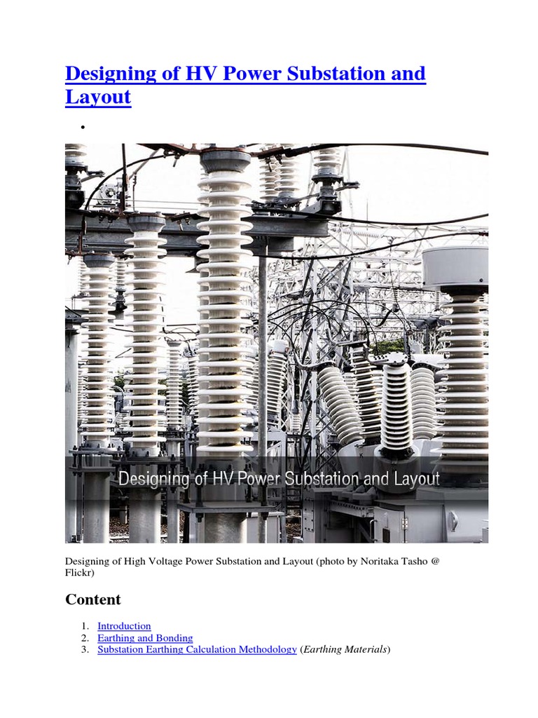 HV Substation Design and Layout Guide | PDF
