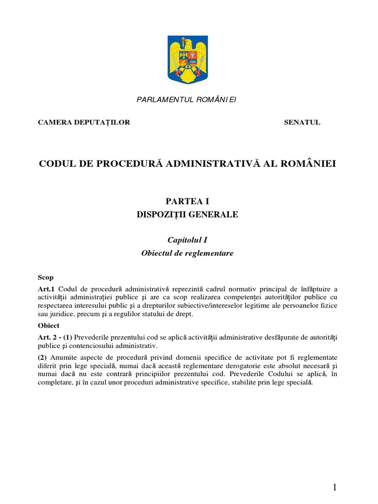 Proiect de Cod Administrativ | PDF