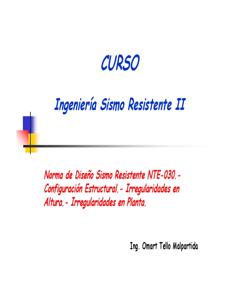 Irregularidad Estructural | PDF