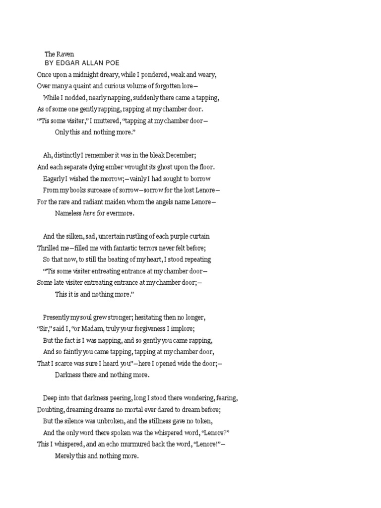 The Raven | PDF | The Raven