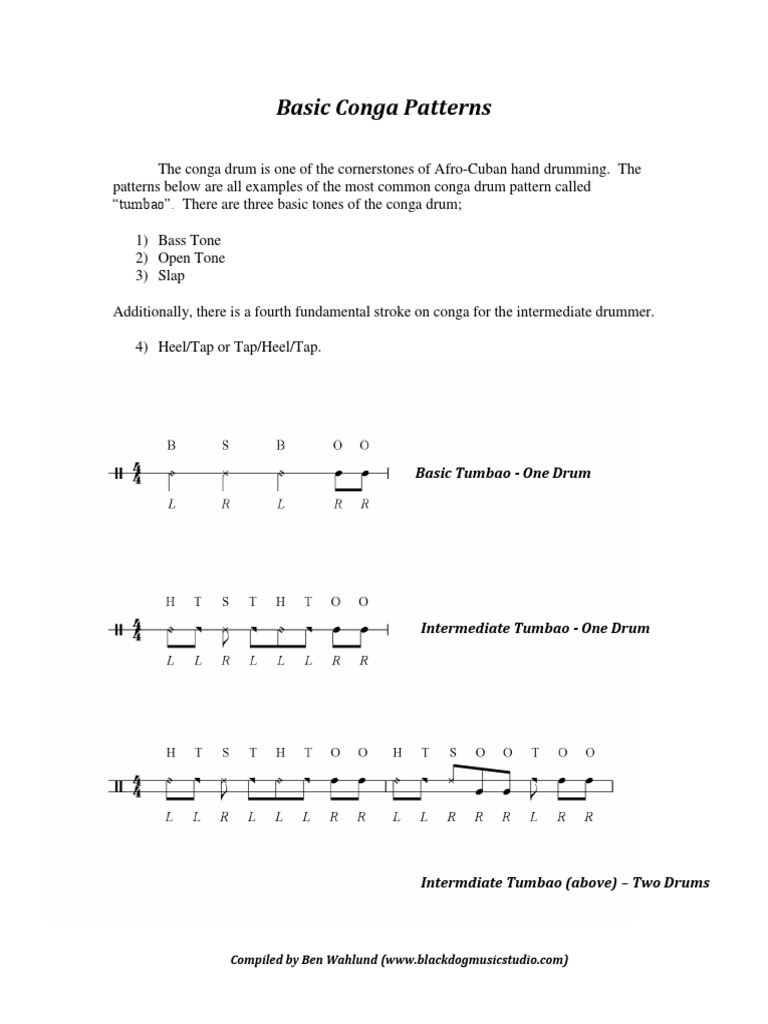 Basic Conga Patterns | PDF